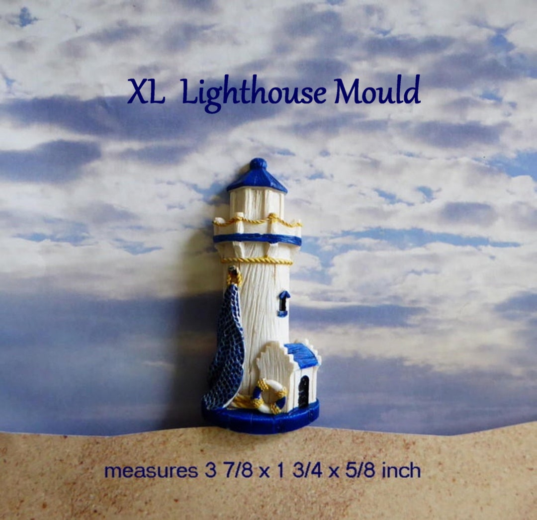 Lighthouse Silicone Mold for DIY Crafts. Chocolate Candy, Cake Topper ...