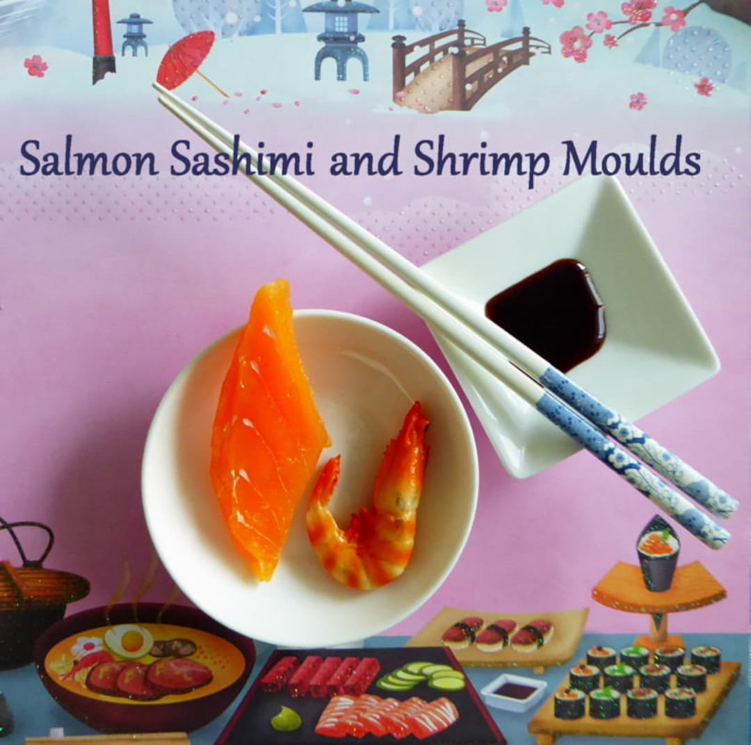 Salmon & Shrimp Silicone Molds DIY Crafts. Chocolate Candy, Cake Topper Decorations. Fondant ...