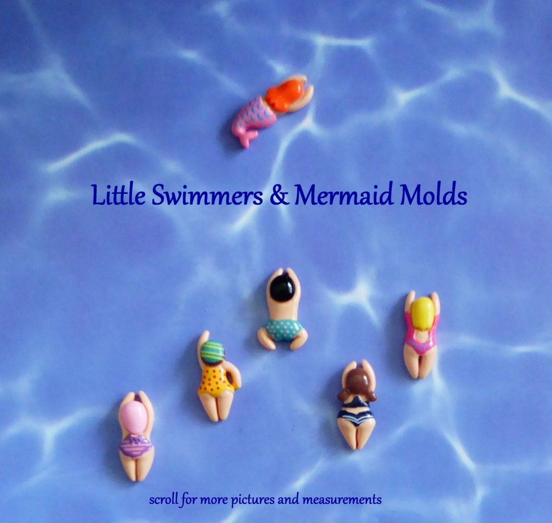 Boy or Girl Swimmers and Mermaid Silicone Molds for DIY Crafts ...