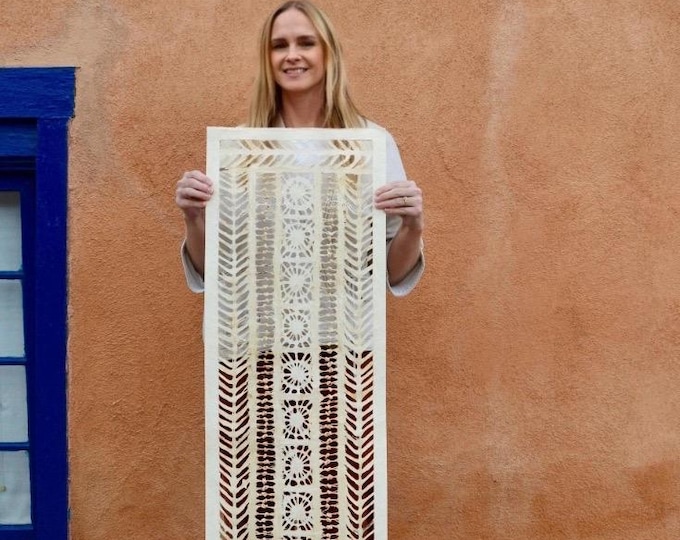 Handmade Mexican Amate Paper Wall Art – XL 15.5x47 Modern Mexican Art ...