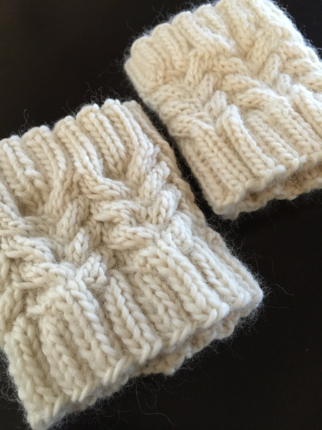 Knitted Cable Boot Cuffs - Etsy