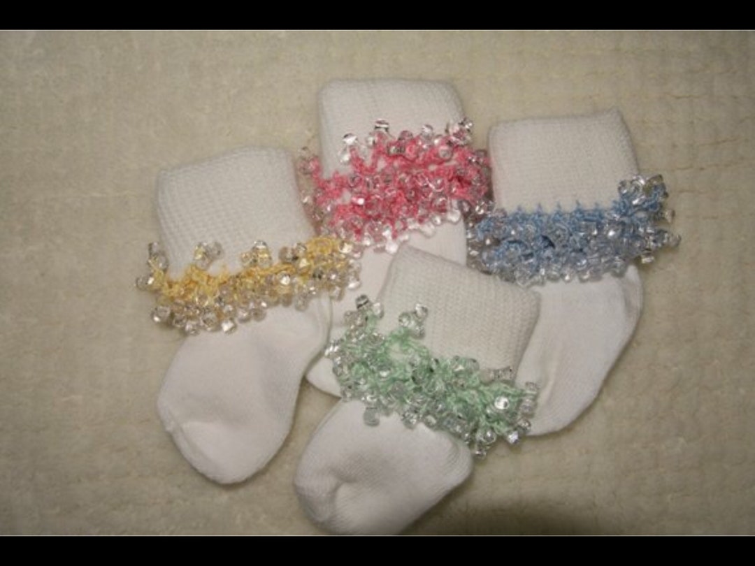 6 Pairs of Beaded Socks Free Shipping - Etsy