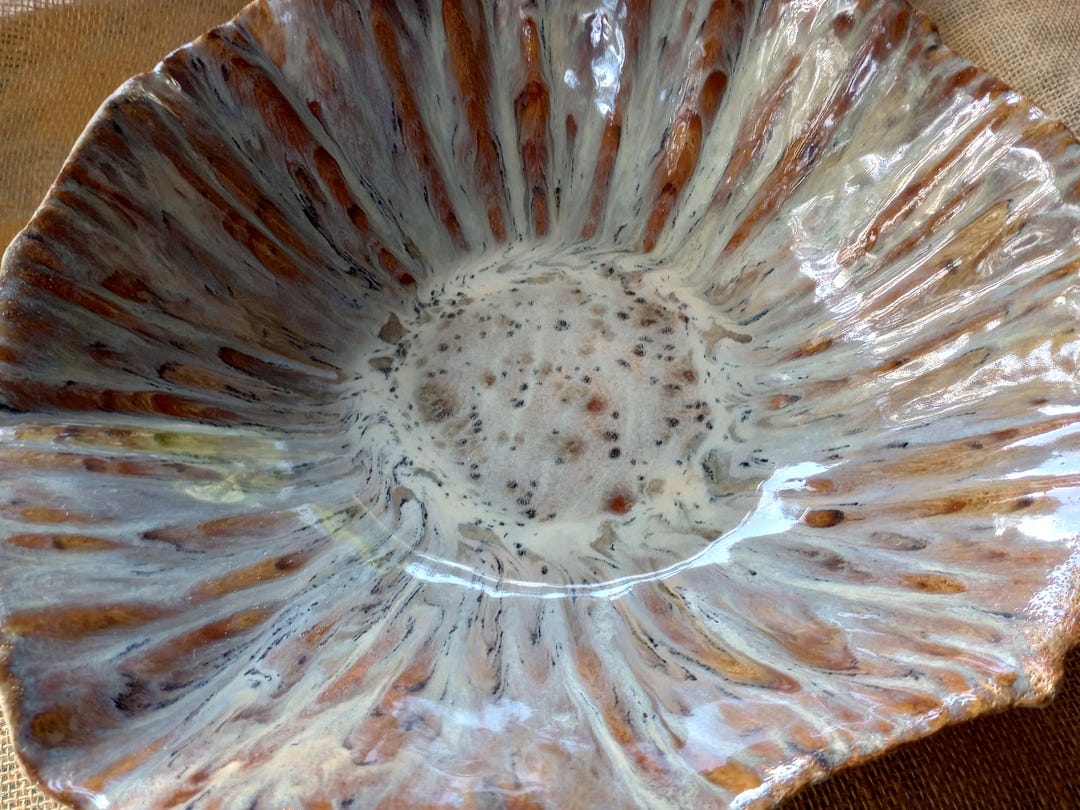 Shell Inspired Pottery Bowl, Beach Decor, Fine Art Ceramics, Coffee ...