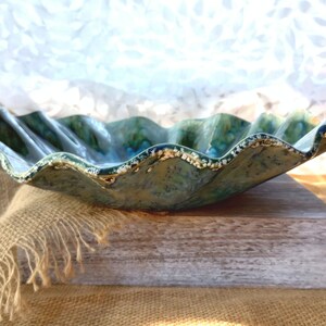 Large Decorative Pottery Bowl, Coastal Decor, Beach Decor, Fine Art ...