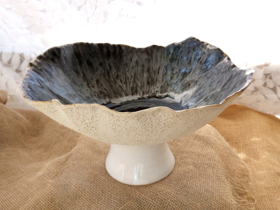 Large Decorative Pottery Bowl, Fruit Bowl, Centerpiece, Fine Art ...