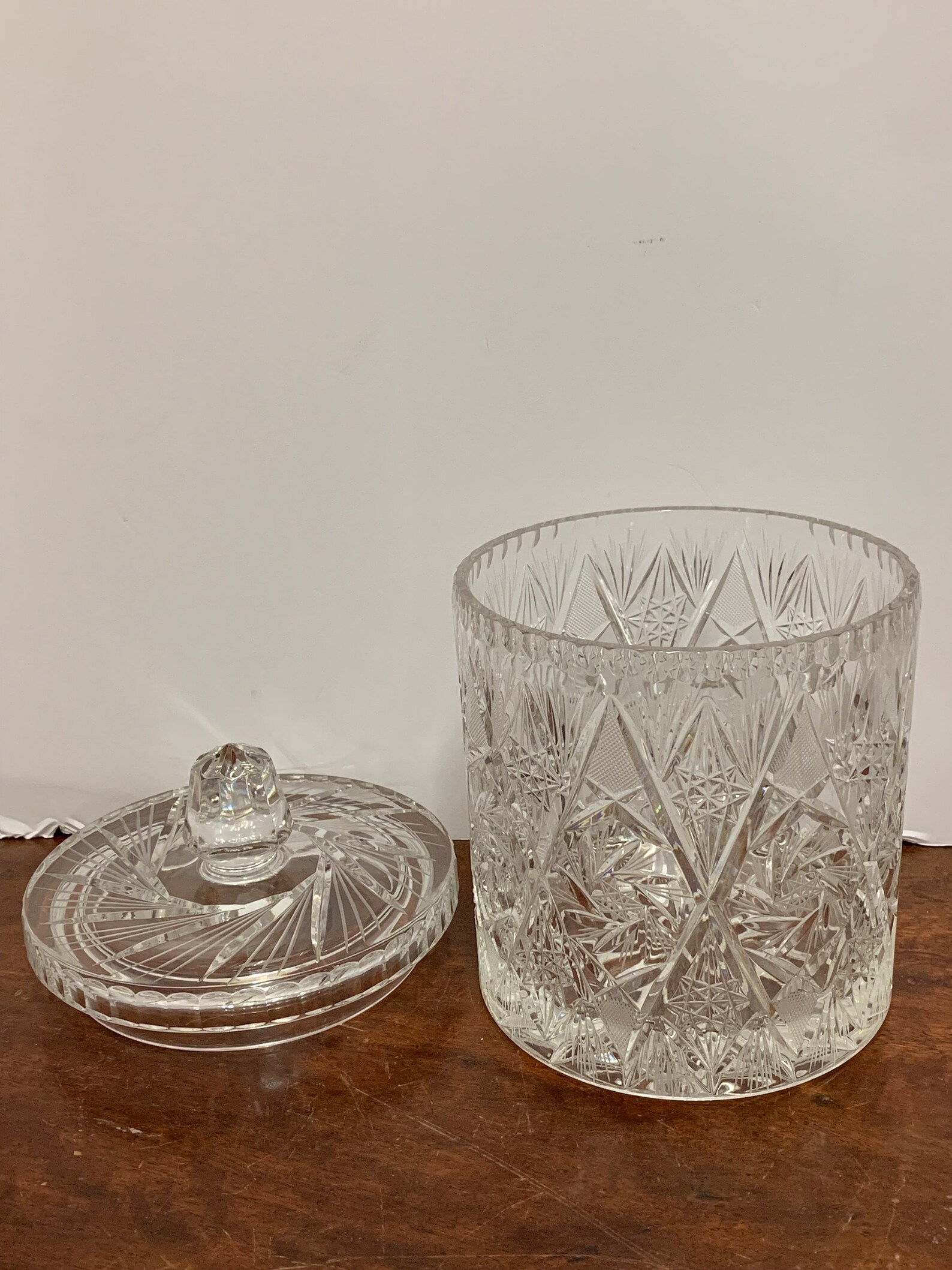 MCM Heavy Cut Crystal Ice Bowl With Lid - Etsy