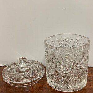 MCM Heavy Cut Crystal Ice Bowl With Lid - Etsy