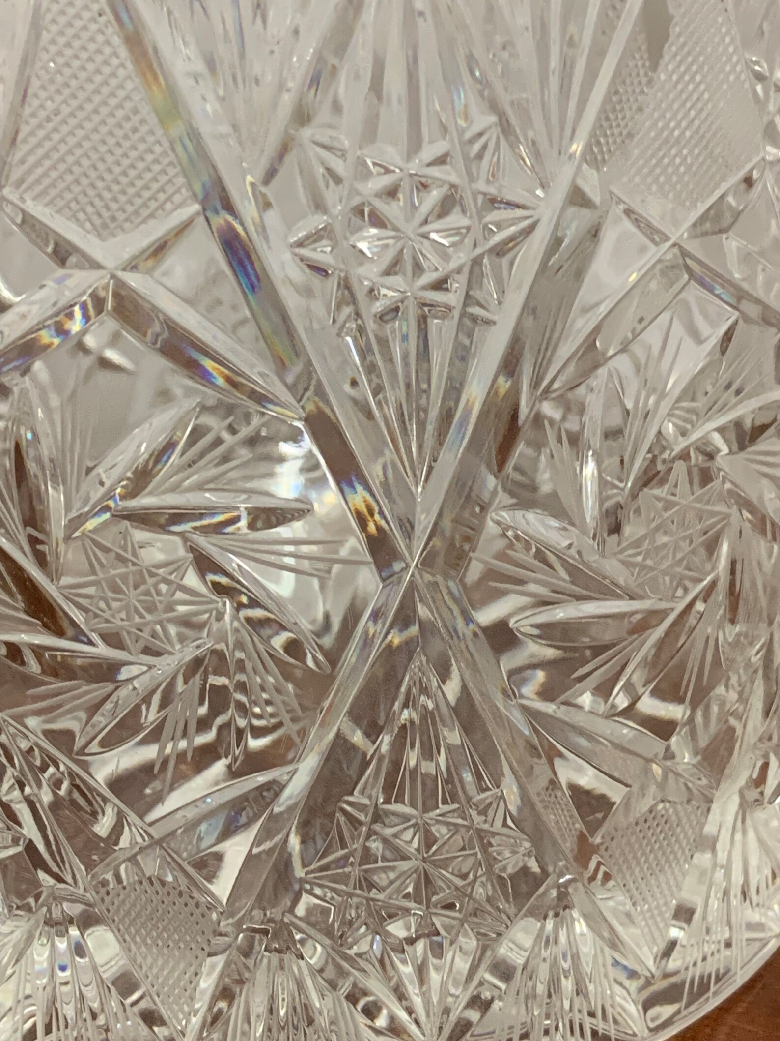 MCM Heavy Cut Crystal Ice Bowl With Lid - Etsy