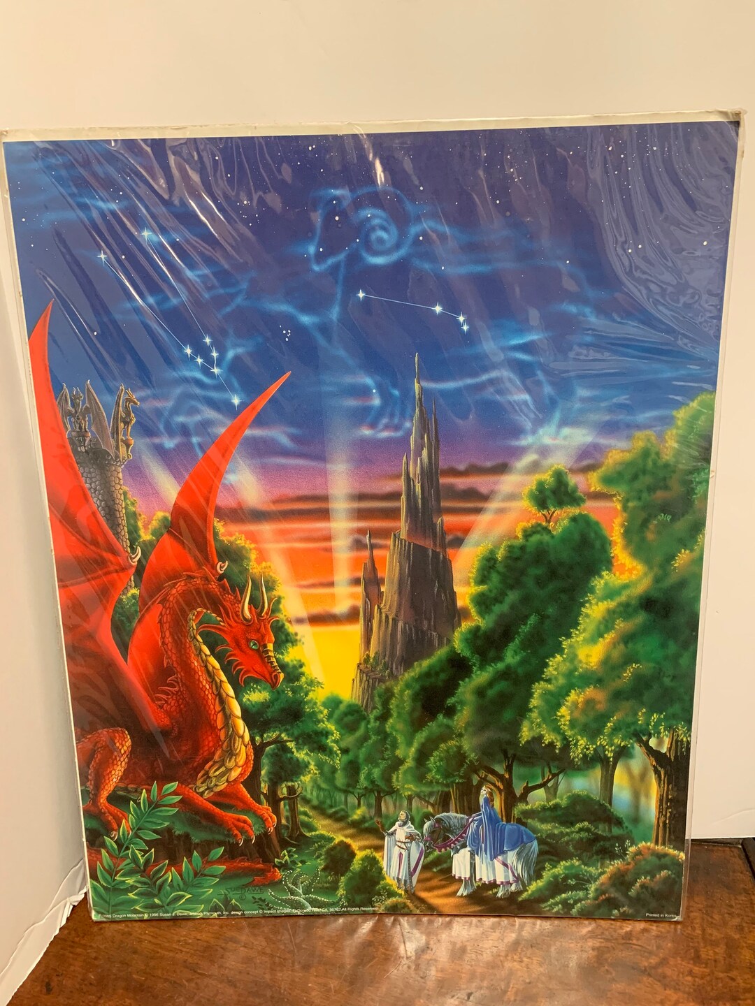 1996 Susan J. Dawe “dragon Mountain” Print - Etsy