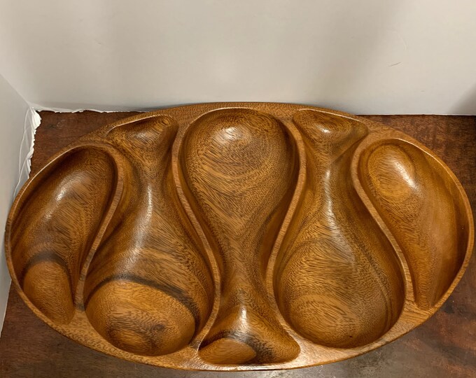 Vintage Monkey Pod Wooden Tray - Etsy