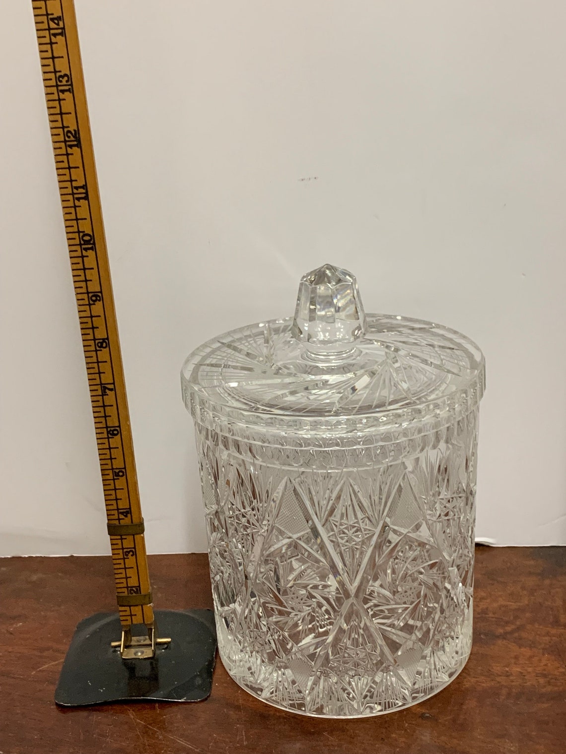 MCM Heavy Cut Crystal Ice Bowl With Lid - Etsy