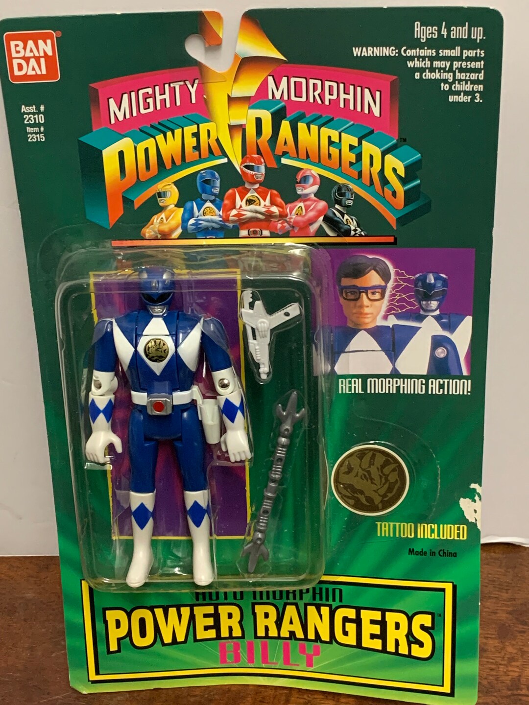 Vintage Mighty Morphin Power Rangers Billy Action Figure - Etsy