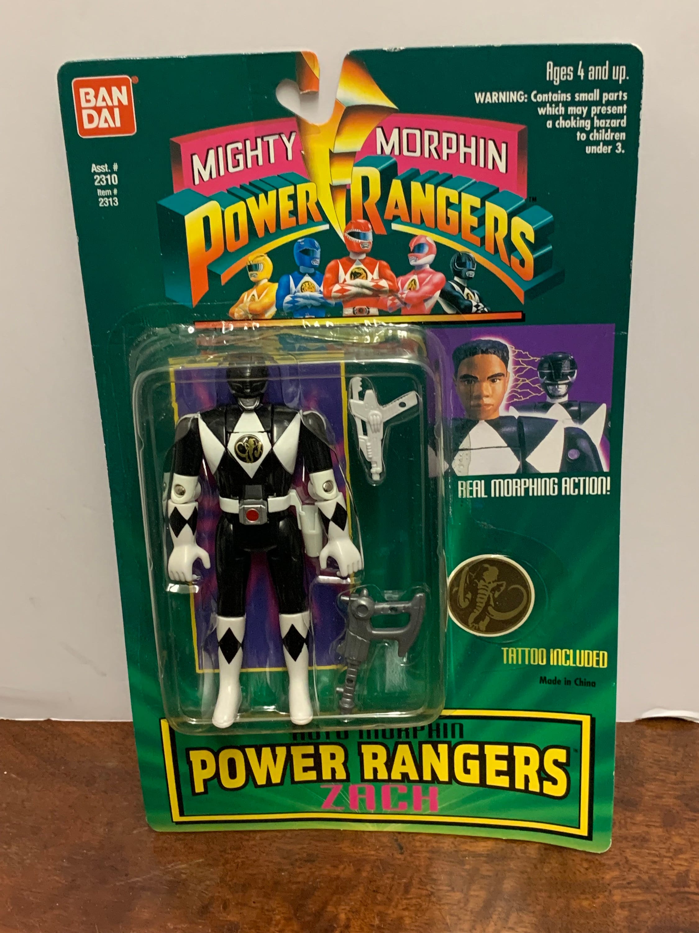 Vintage Mighty Morphin Power Rangers Zach Action Figure - Etsy