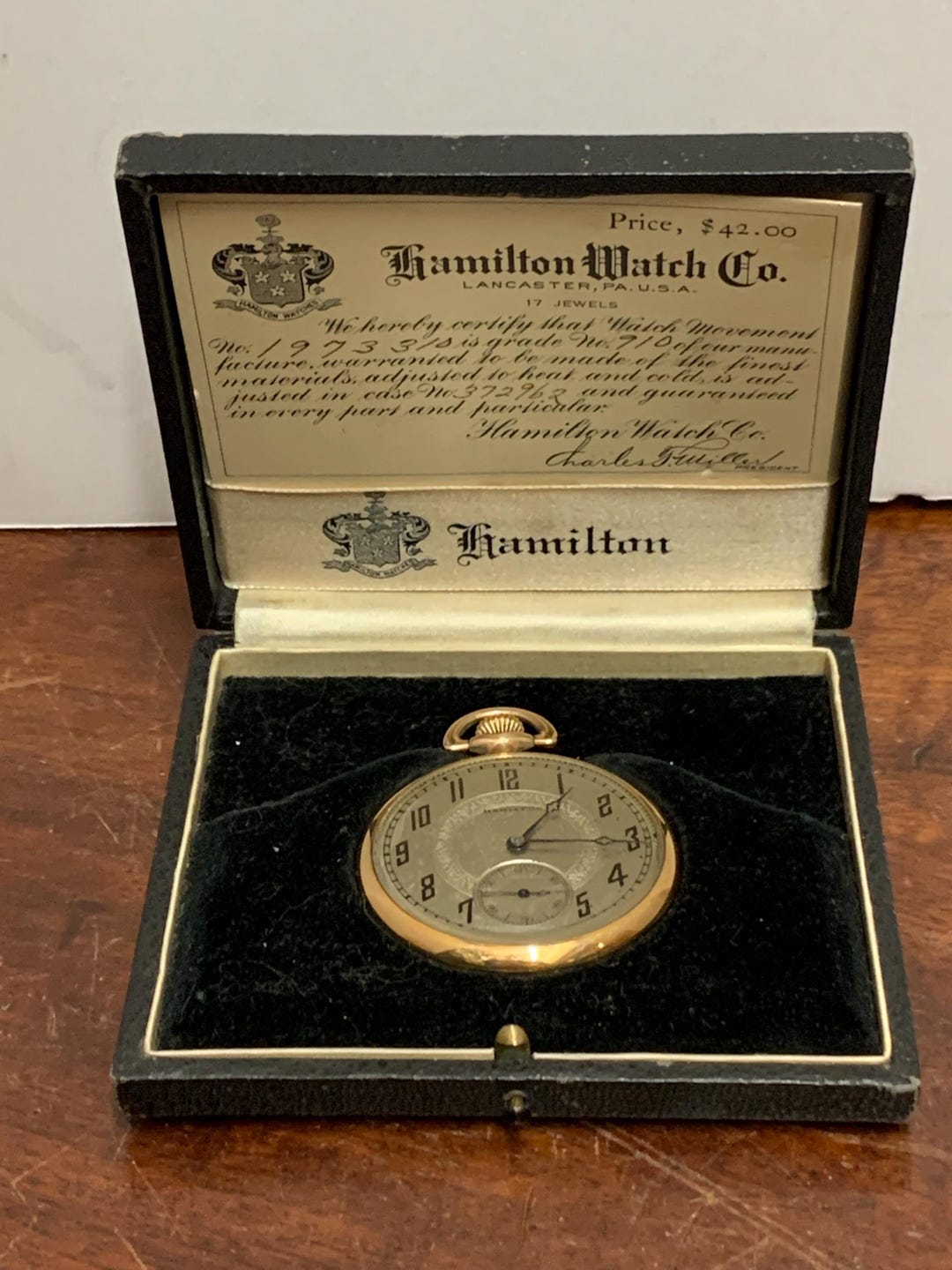 Vintage Hamilton Pocket Watch in Original Box - Etsy