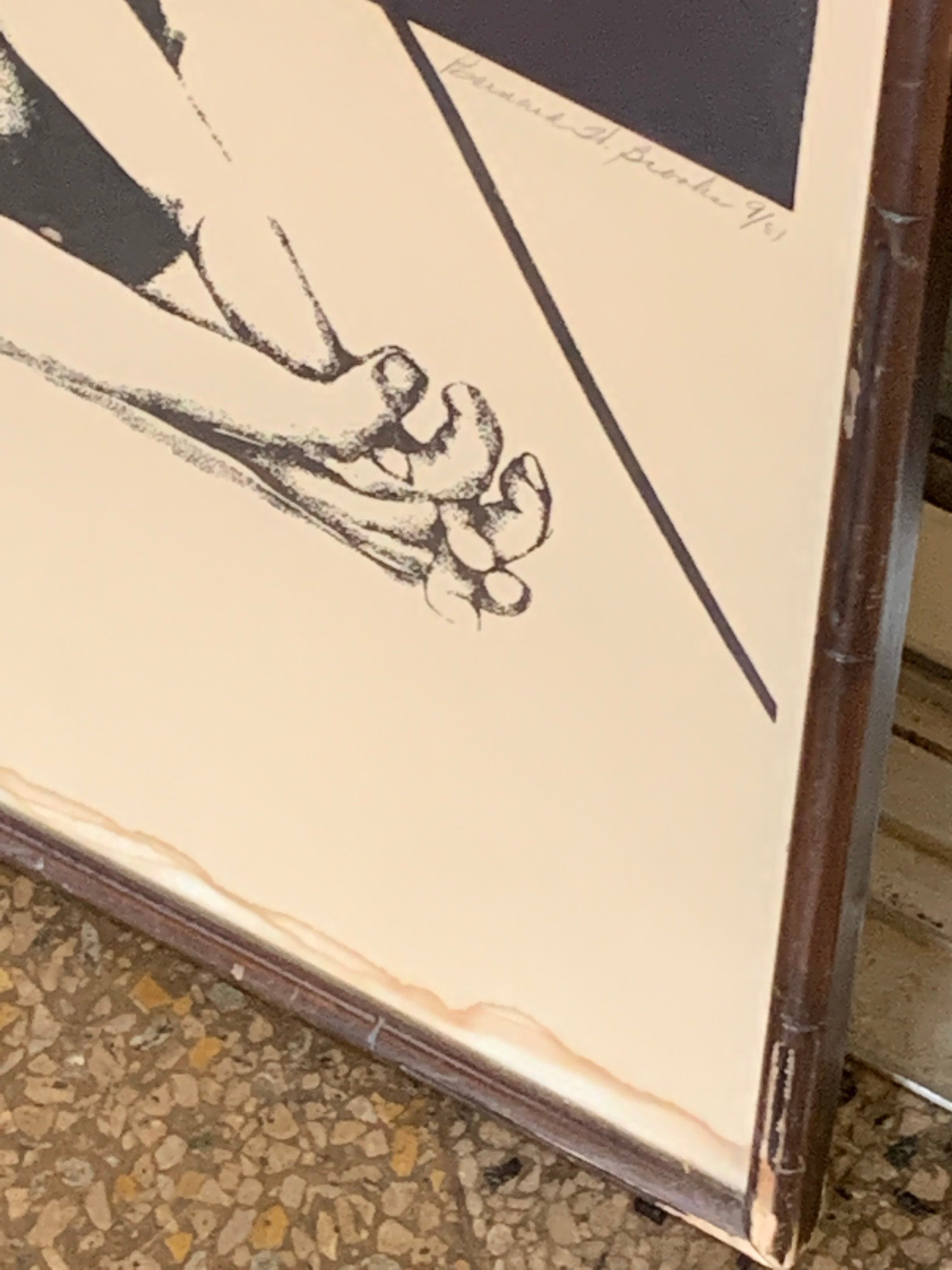 Early Signed Lithograph by African American Artist Bernard Brooks 1980 ...