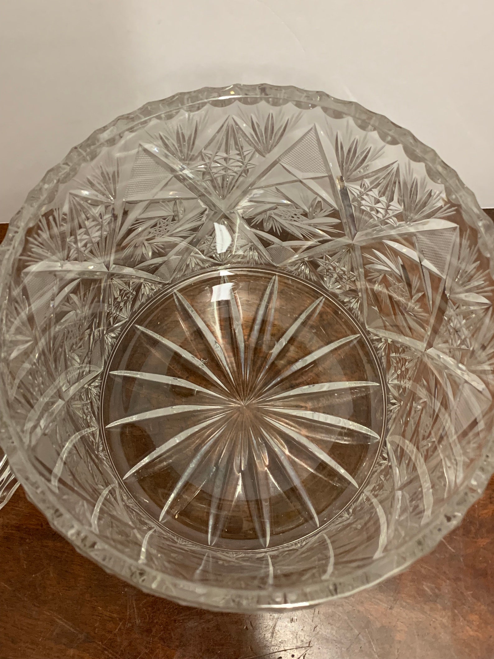 MCM Heavy Cut Crystal Ice Bowl With Lid - Etsy