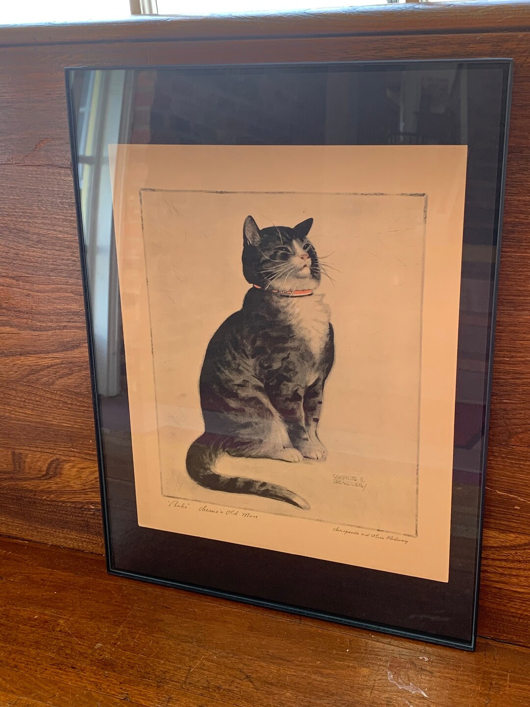 Framed Chessie the Cat Print chessies Old Man by G. - Etsy