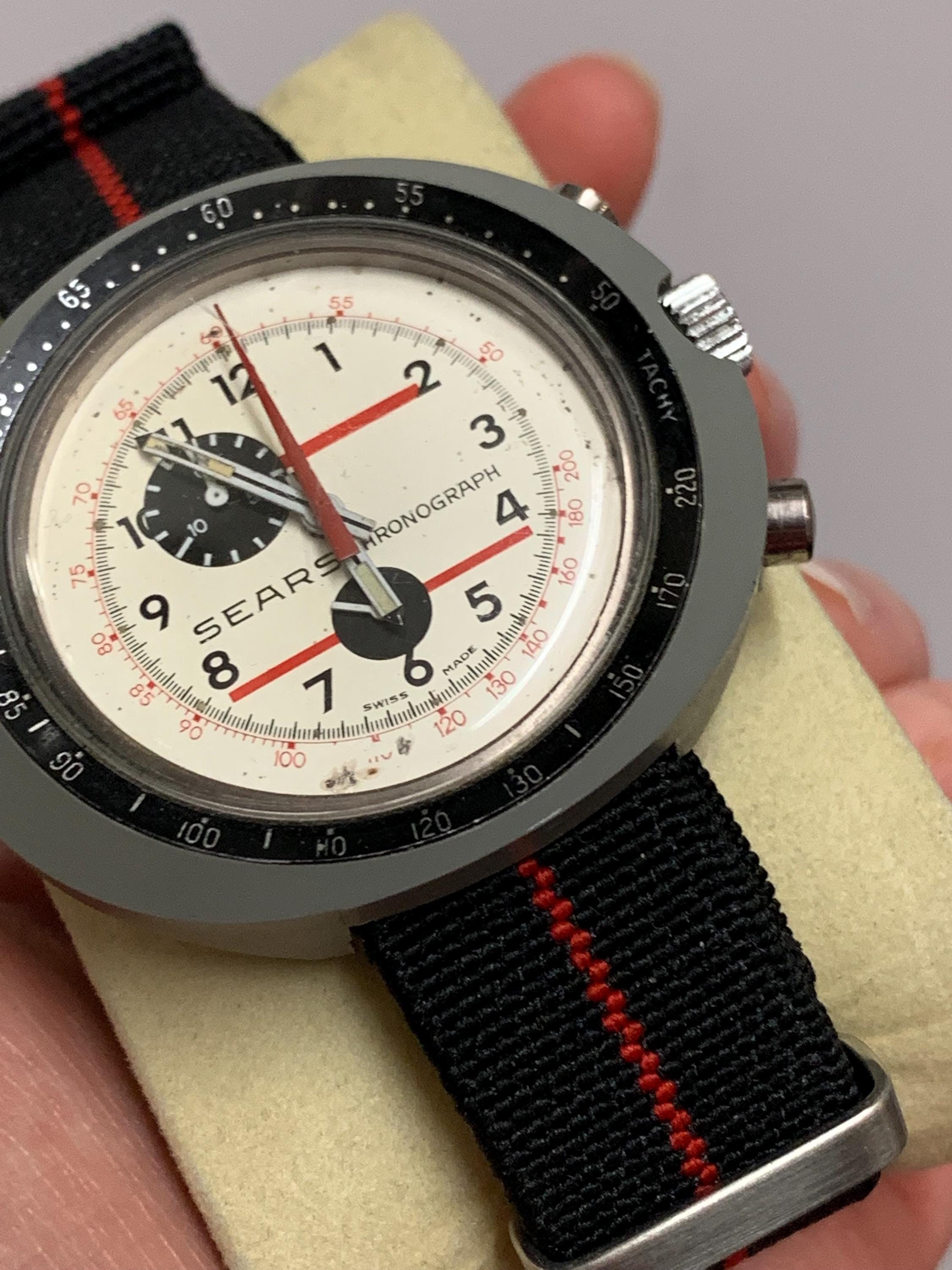 1972 Sears Chronograph by Heuer Leonidas “easy Rider” Watch With NATO ...