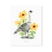 Hawaii State Bird Nene Goose Art Print | Hibiscus Flower Wall Art - Etsy