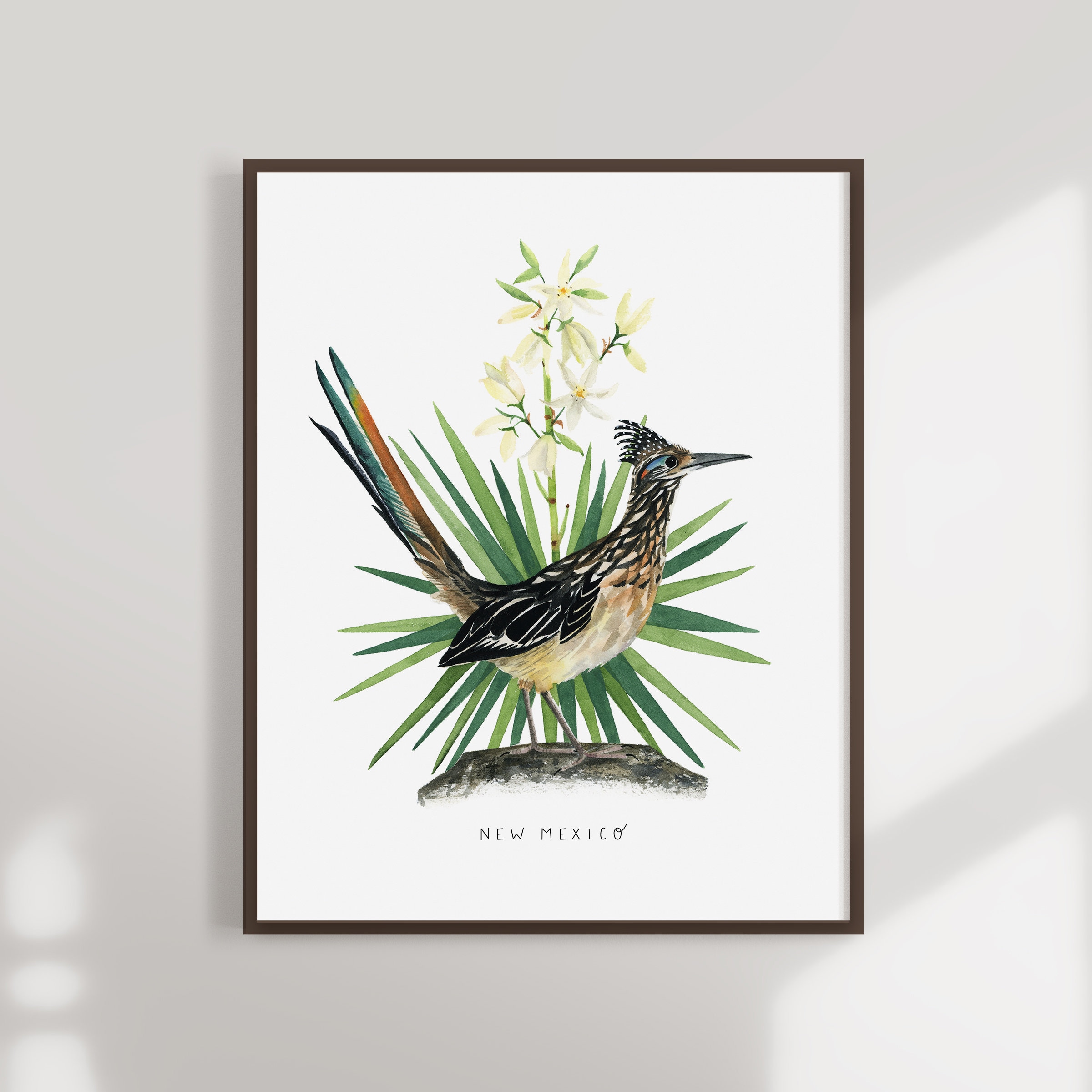 New Mexico State Bird Art Print New Mexico Roadrunner and - Etsy