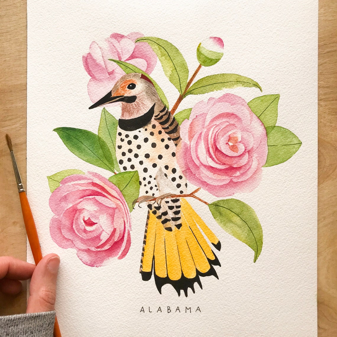Alabama State Bird Art Print | Alabama Wall Art | Watercolor Decor ...