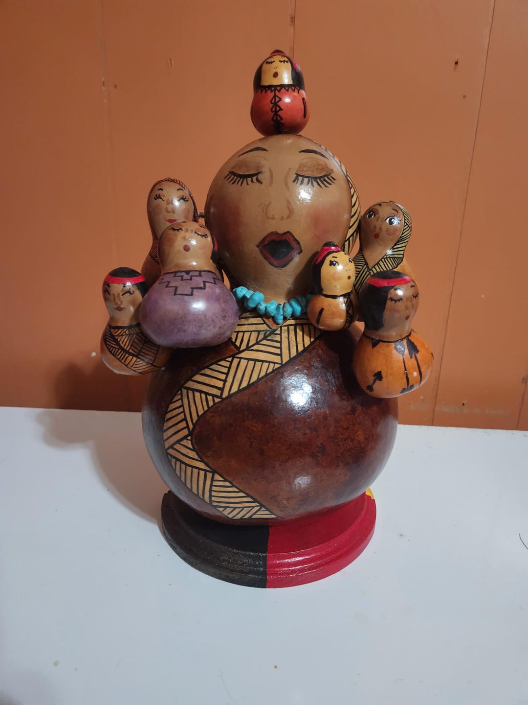 Storyteller Gourd, Native American, Indigenous, Gourd Art, Native Art ...