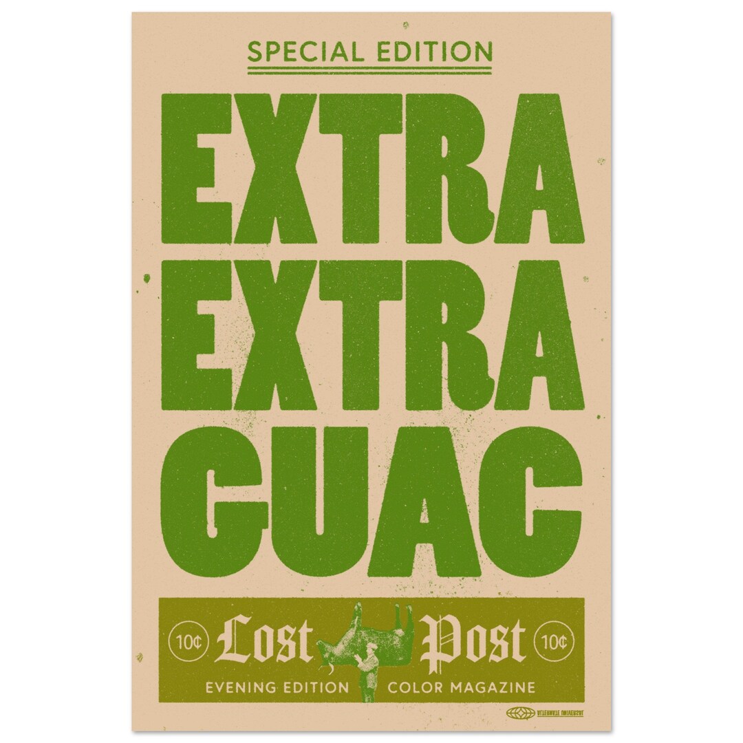 Extra Extra Guac Poster - Etsy
