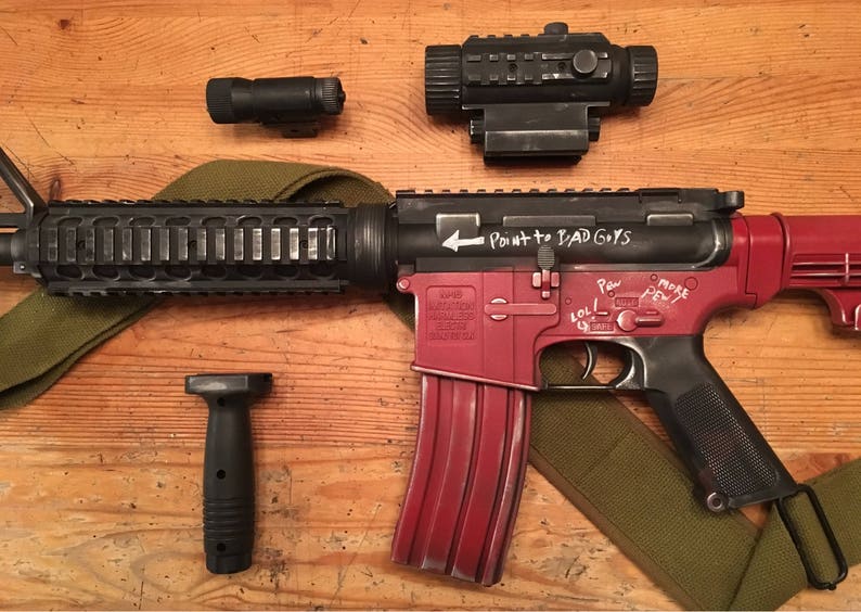 Deadpool Prop Rifle with Scope flashlight and Retractable | Etsy