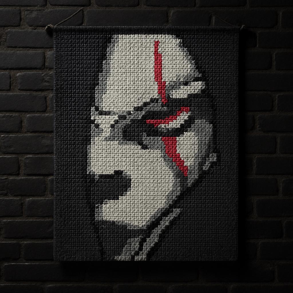 Half Mask Horror Wall Hanging Crochet Pattern | 100x120 Chart | IT ...