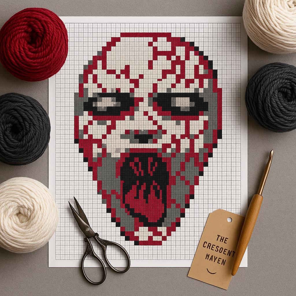 Horror Wall Hanging | Dark Art Crochet Pattern | the Shattered Mask ...