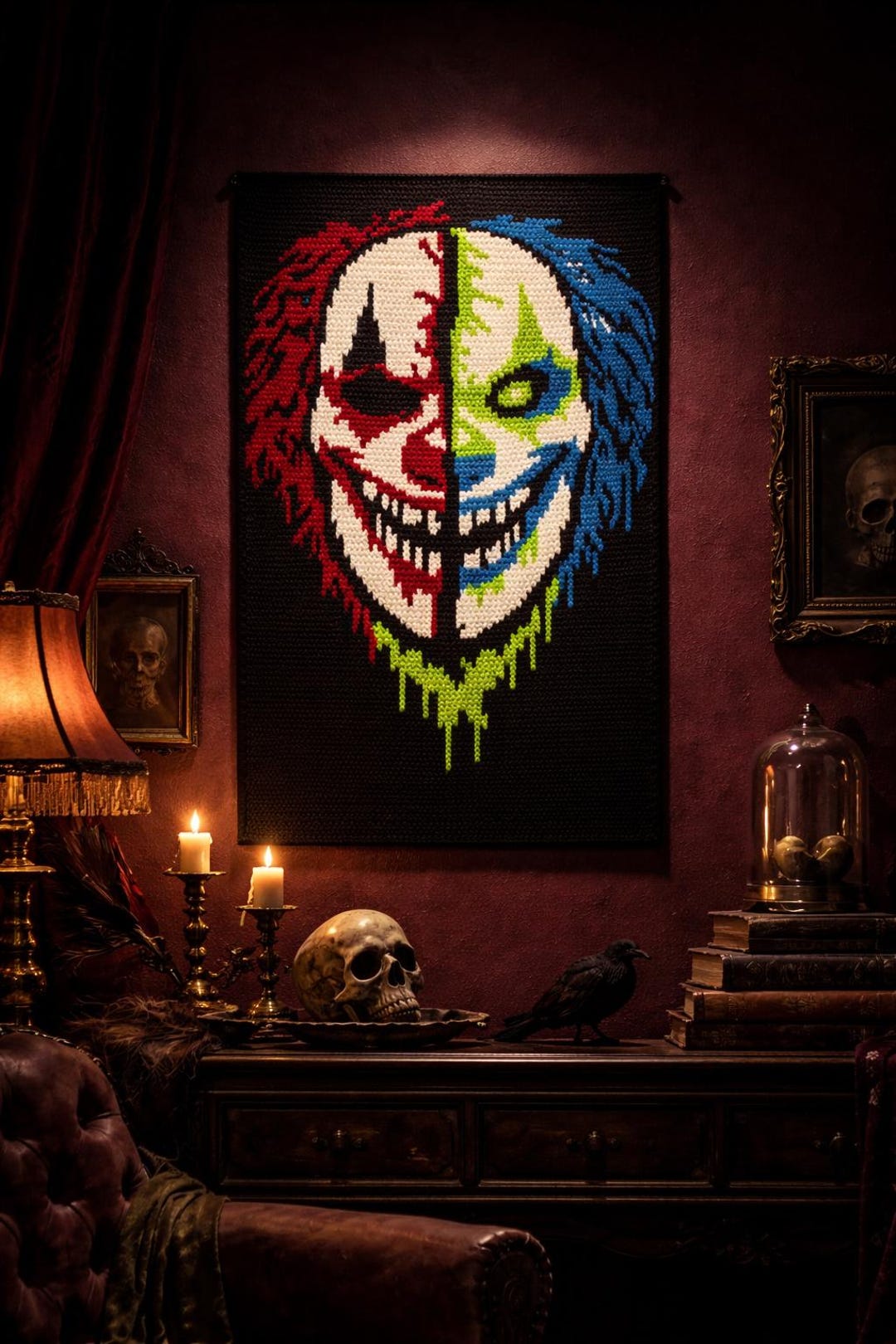 The Carnival of Ruin: the Twins – Crochet Wall Hanging Pattern | Horror ...