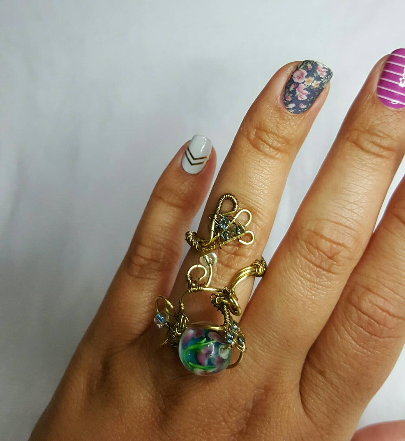 Gold Statement Wire Ring Power Ring 1st Finger Ring - Etsy