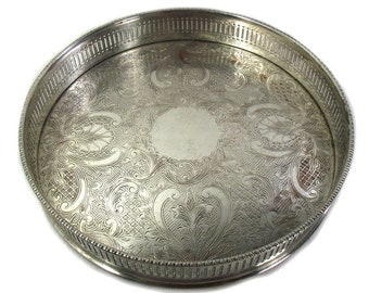 Vintage silver tray | Etsy