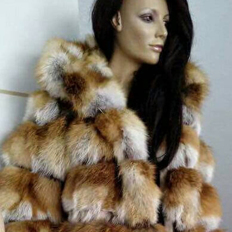 Red Fox Fur Coat - Etsy