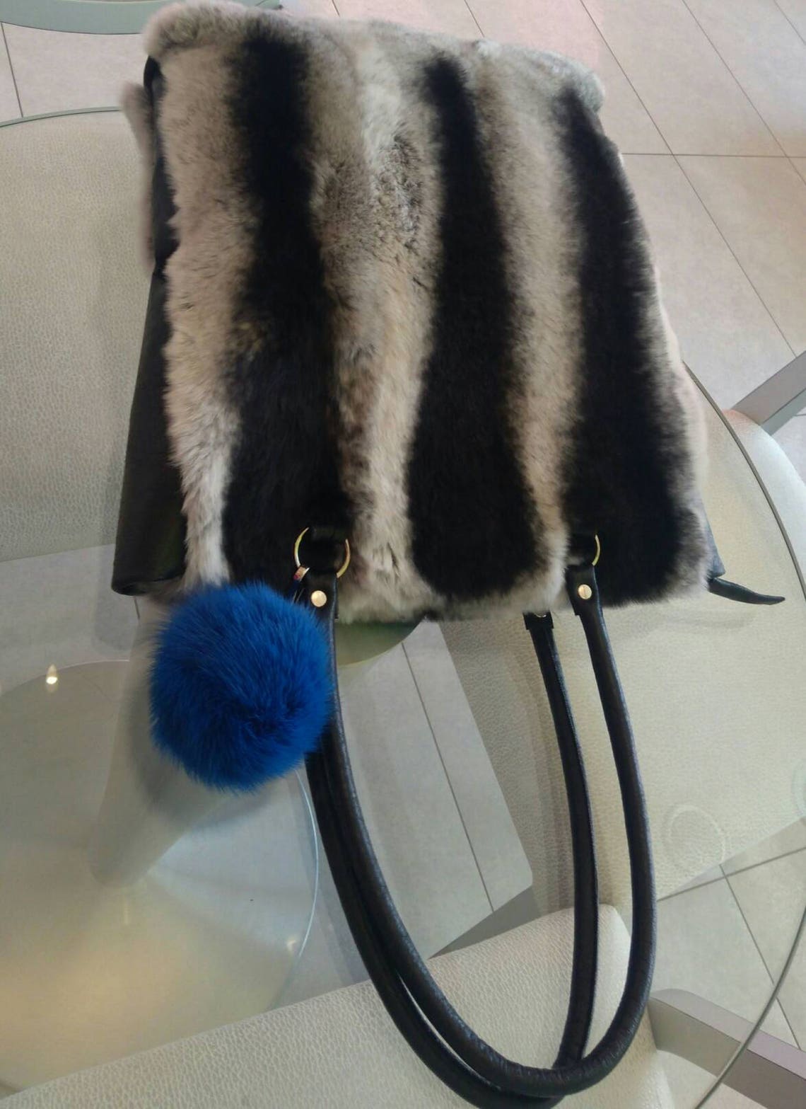 Newnaturalreal REX Fur Shopper Bag - Etsy