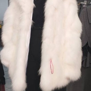 WHITE FOX HOODED Furcoatbrand New Real Natural Genuine Fur - Etsy