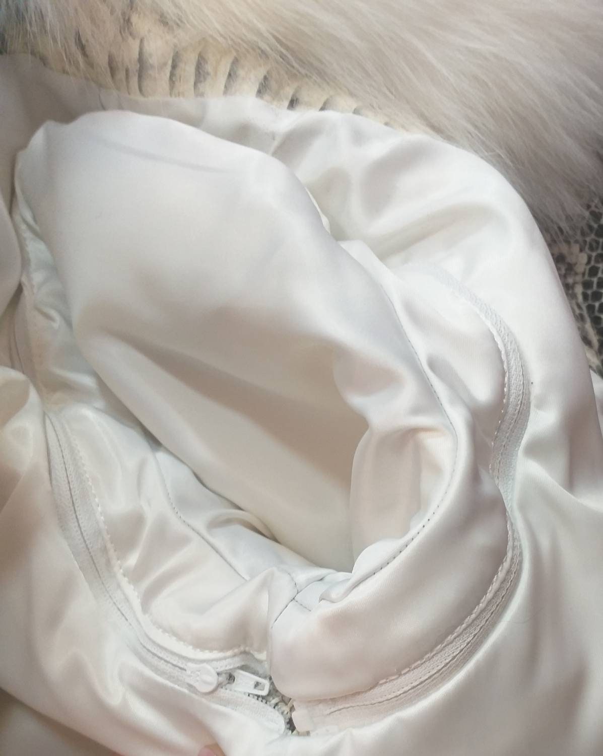 NEW!!!Natural Real Full Fox Fur jacket with DETACHABLE SLEEVES!