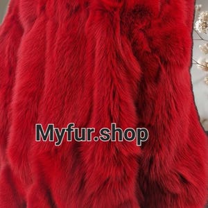 RED Color FOX FUR Coat!brand New Real Natural Genuine Fur! - Etsy
