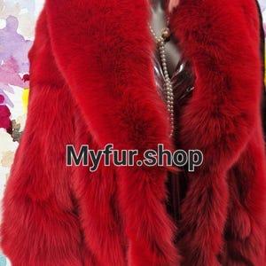 RED Color FOX FUR Coat!brand New Real Natural Genuine Fur! - Etsy