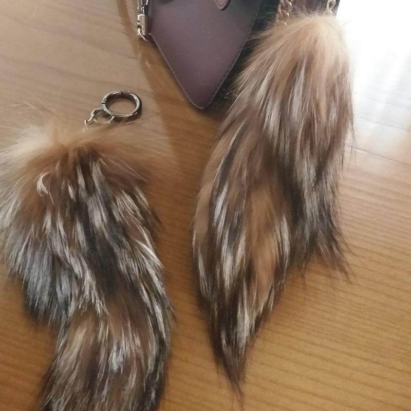 Real Fox Tail Keychain - Etsy
