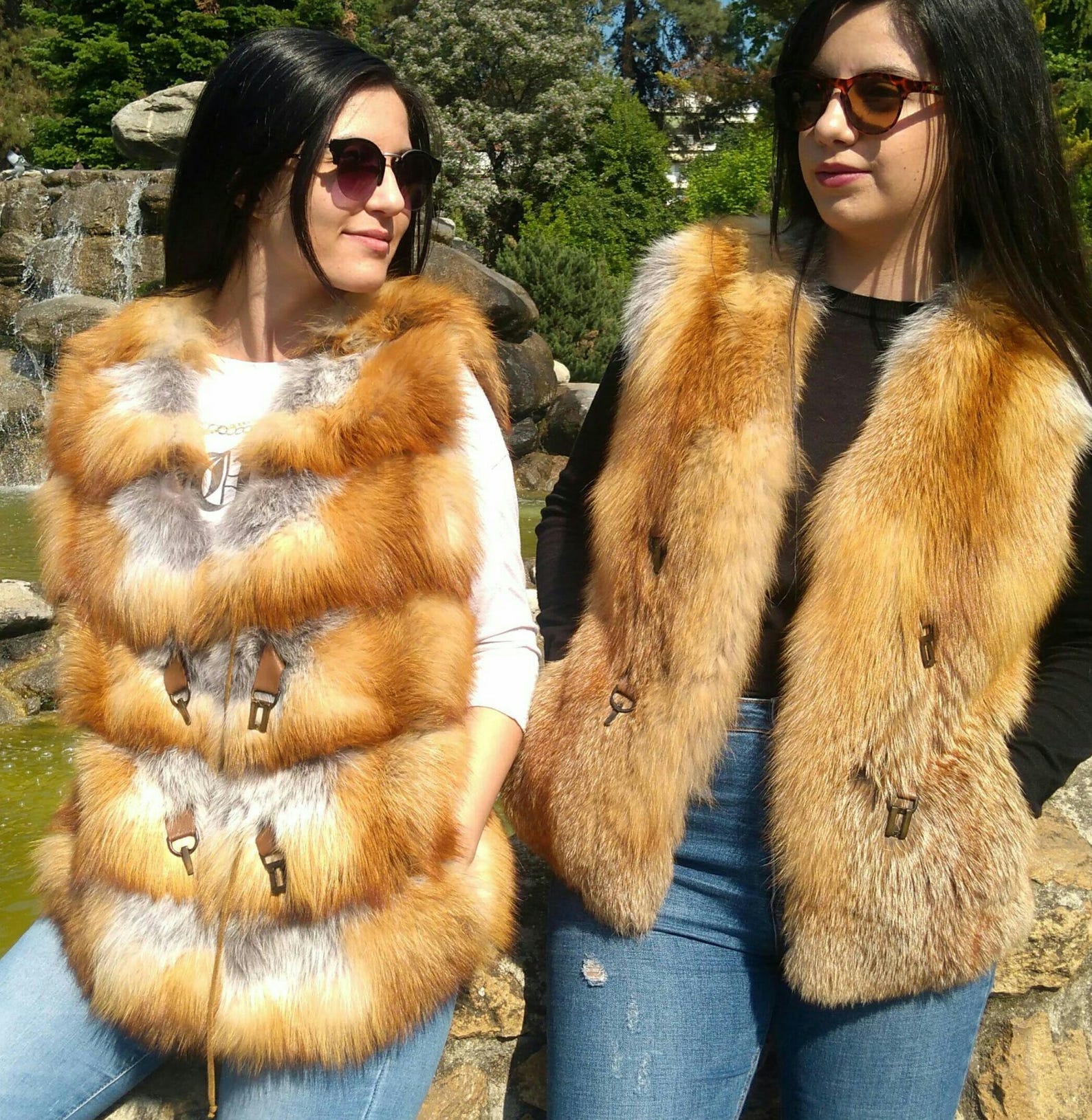 RED FOX Vests!brand New Real Natural Genuine Fur! - Etsy