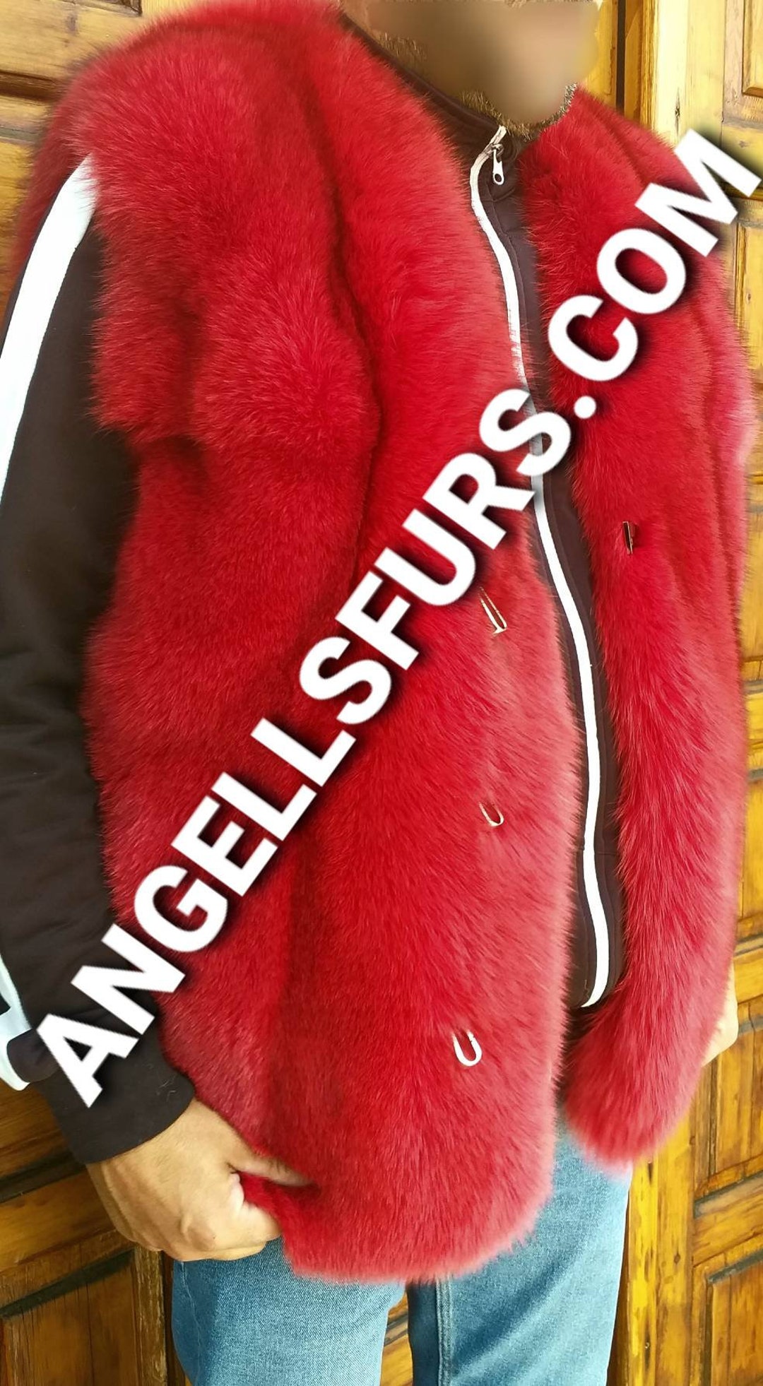 MEN'S RED FOX Vest!order Any Color!brand New Real Natural Genuine Fur ...