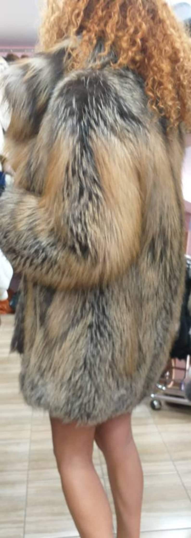 CROSS FOX FUR Coat!fullpelts!order Any Color!brand New Real Natural ...