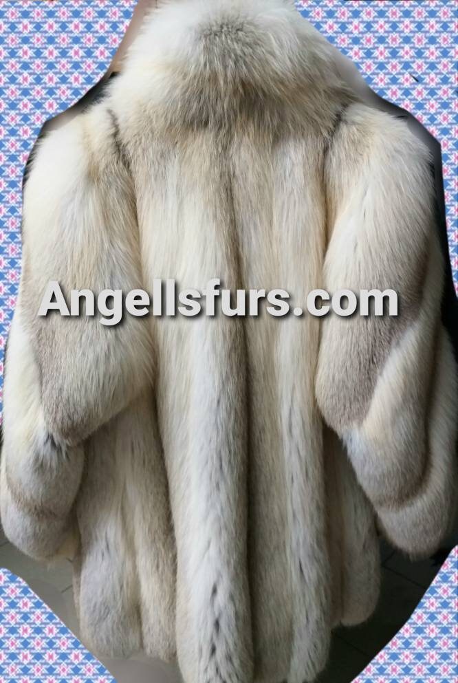 Men'S New Real Natural Full Pelts GOLDEN ISLAND FOX Fur Coat!