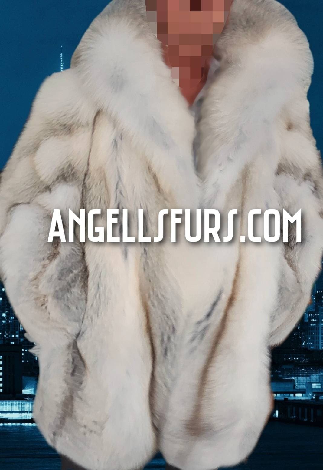 MEN'S GOLDEN Island FOX Fur Coat!Brand New Real Natural Genuine Fur!