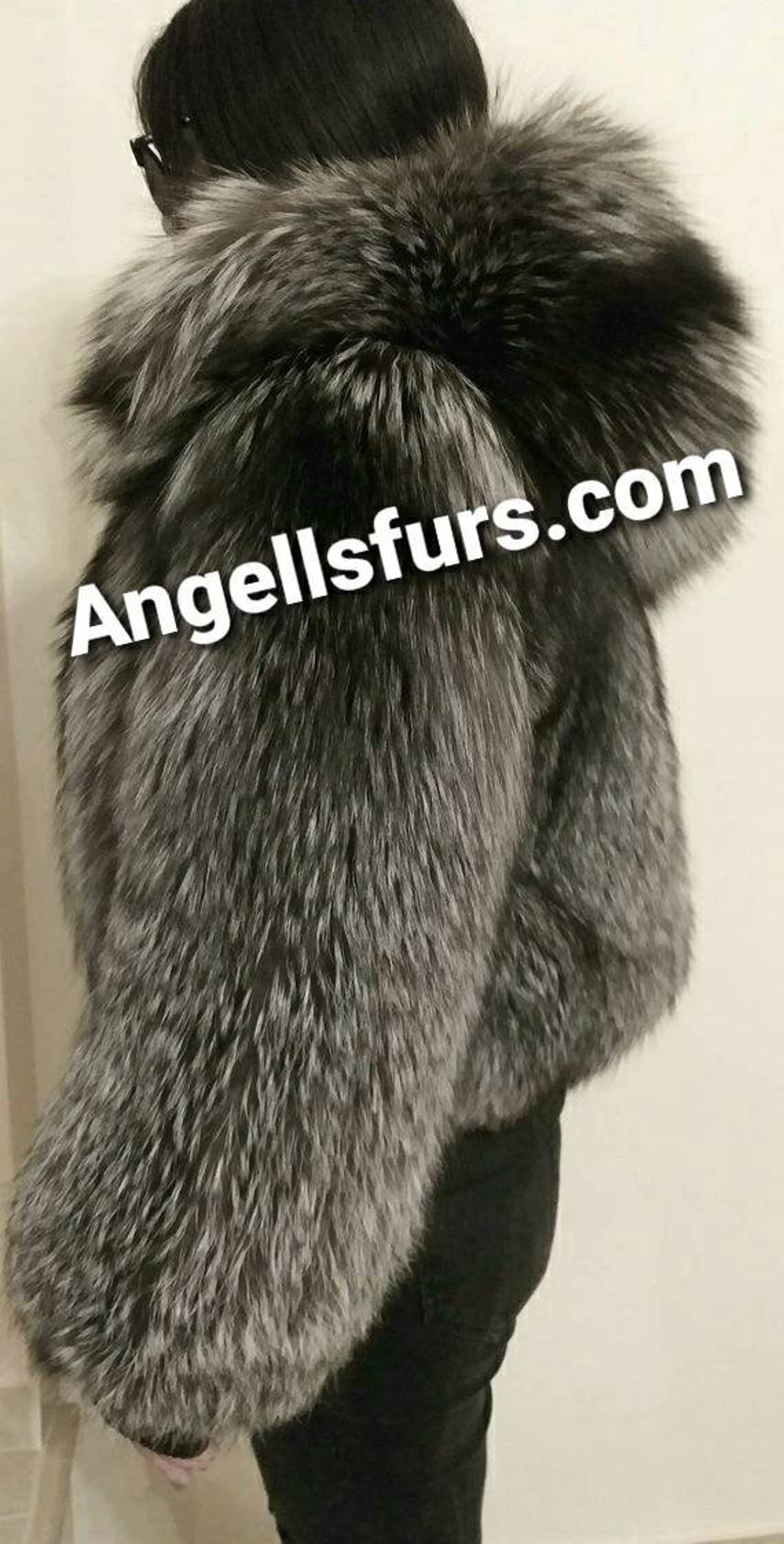 SILVER FOX BOMBER Hooded Jacketbrand New Real Natural Genuine - Etsy Canada