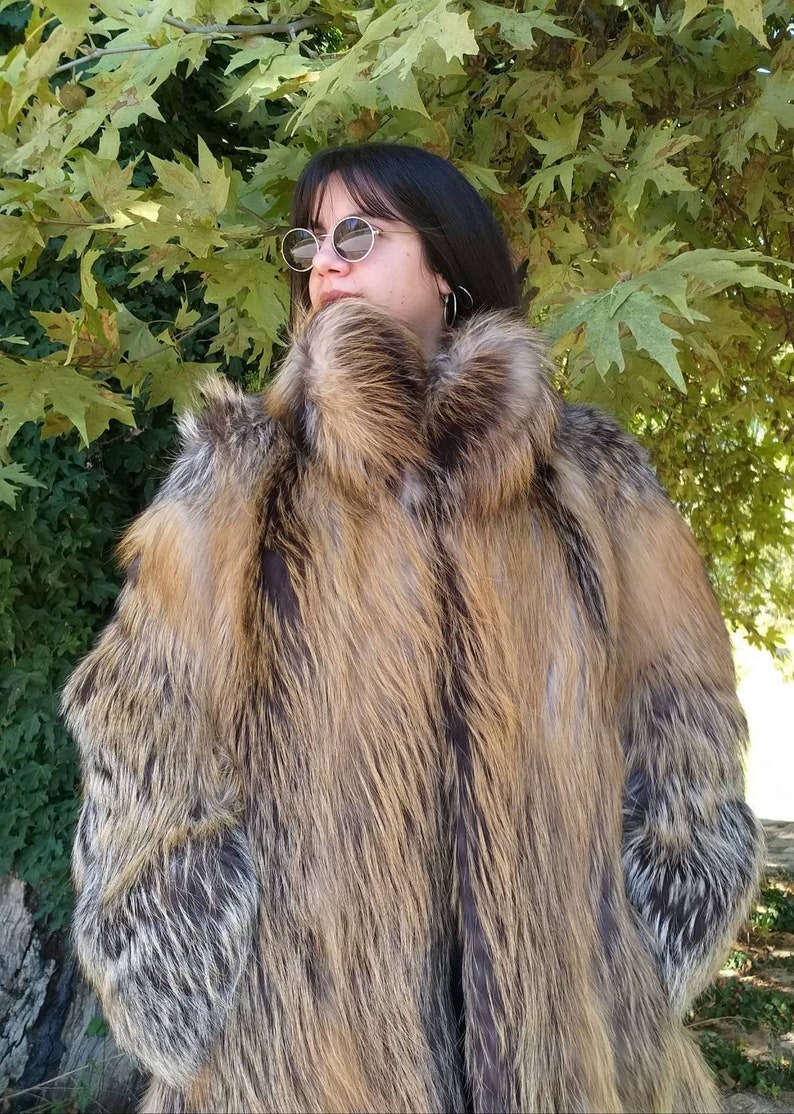 CROSS FOX FUR Coat!fullpelts!order Any Color!brand New Real Natural ...