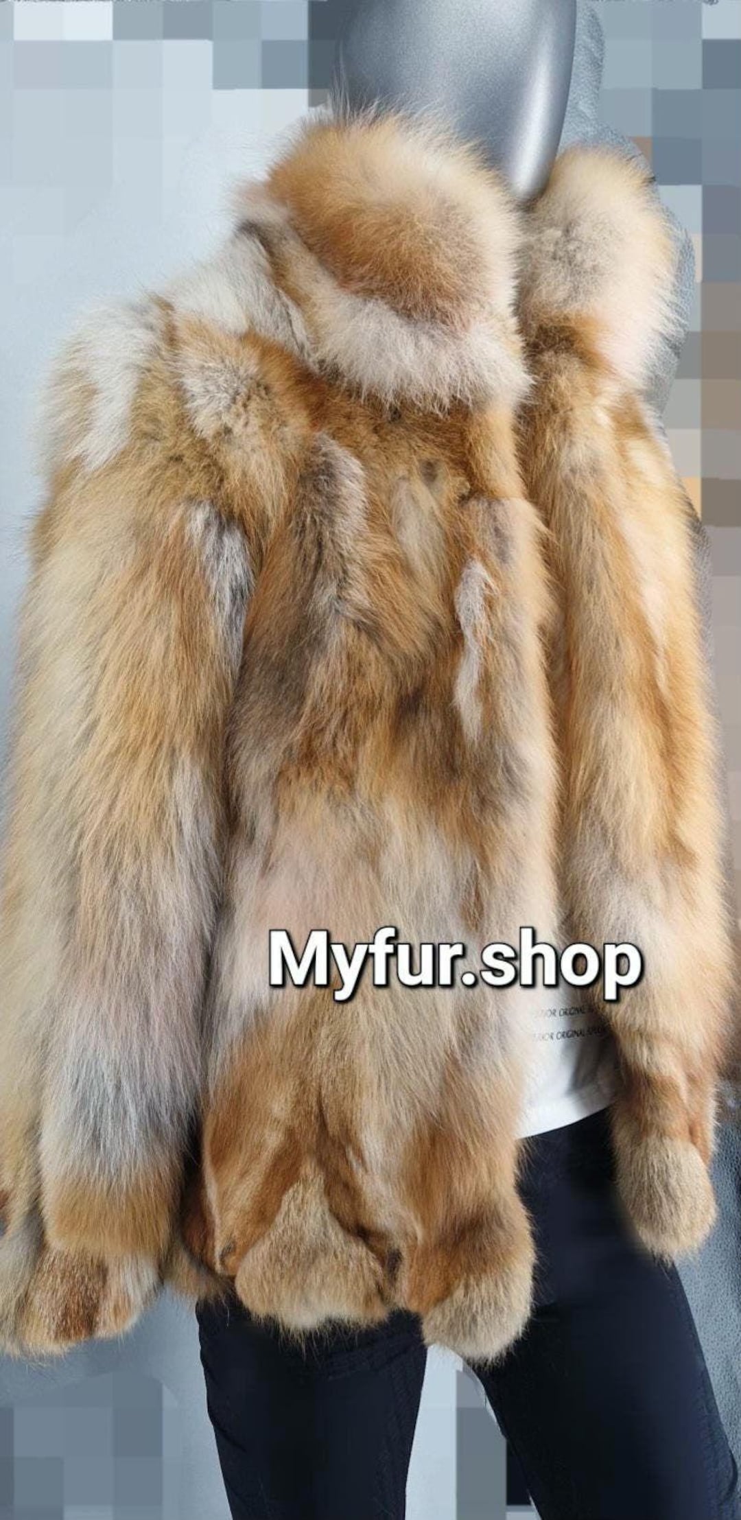 MEN'S RED FOX Fur Jacket!brand New Real Natural Genuine Fur - Etsy