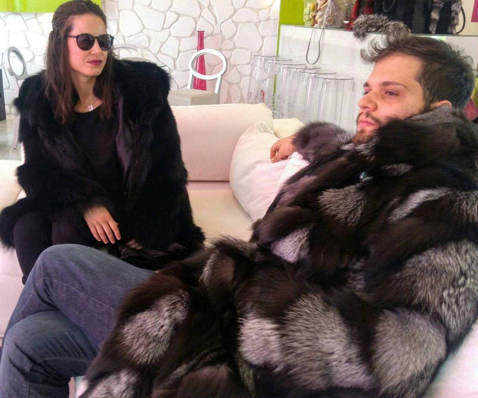 HOODED SILVER FOX Long Coat!brand New Real Natural Genuine Fur! - Etsy