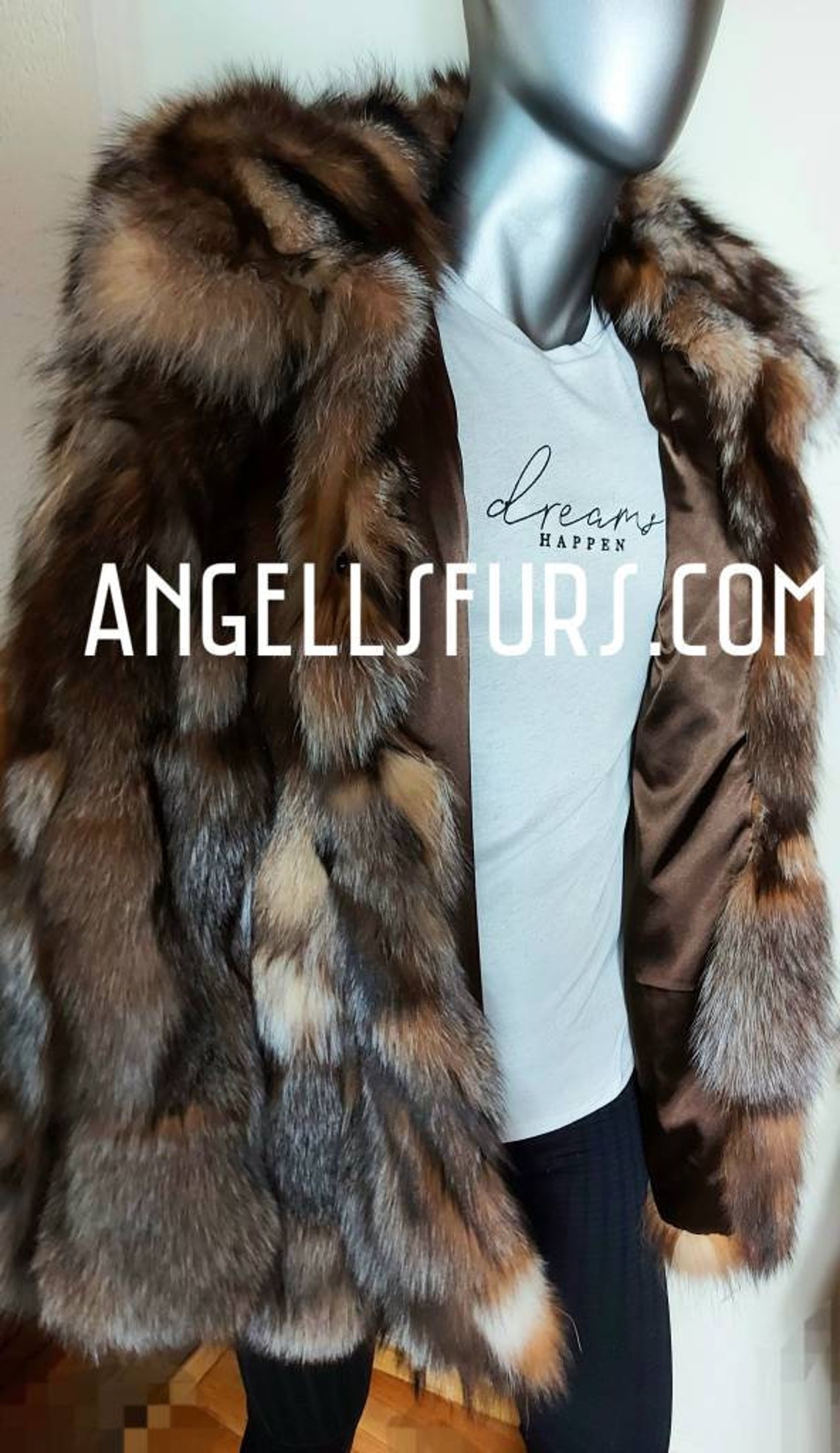 MEN'S HOODED CRYSTAL Fox Fur Coat!brand New Real Natural Genuine Fur ...